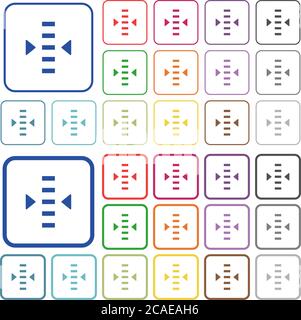 Adjust level icons in rounded color menu buttons. Left and right side ...