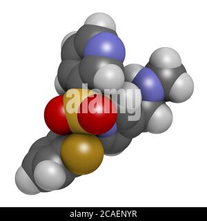 Vonoprazan drug molecule. 3D rendering Stock Photo - Alamy