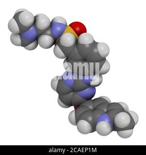 Surufatinib cancer drug molecule. 3D rendering Stock Photo - Alamy