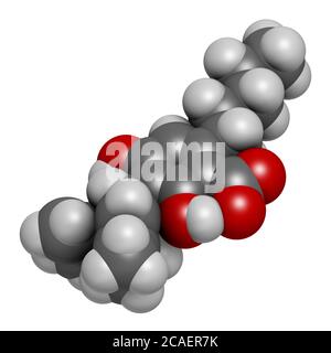 Cannabidiolic acid or CBDA cannabinoid molecule. Skeletal formula Stock ...
