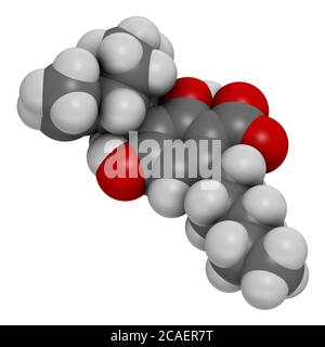 Cannabidiolic acid or CBDA cannabinoid molecule. Skeletal formula Stock ...