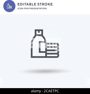 Bleach icon vector, filled flat sign, solid pictogram isolated on white ...