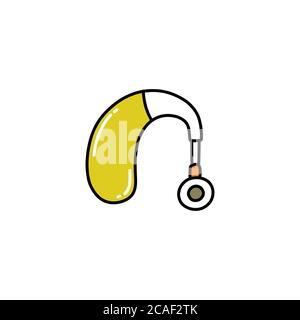hearing aid doodle icon, vector illustration Stock Vector Image & Art ...