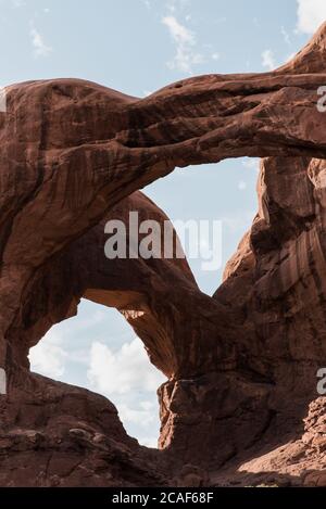 Mesmerizing shot of the Arches National Park, Double Arch Castle USA ...