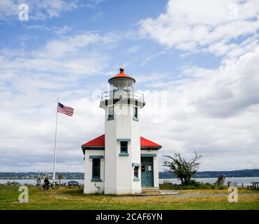 Point Robinson Lighthouse on Vashon Island, Seattle Stock Photo - Alamy