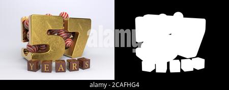 Number 57 (number fifty-seven) Anniversary celebration design with a ...