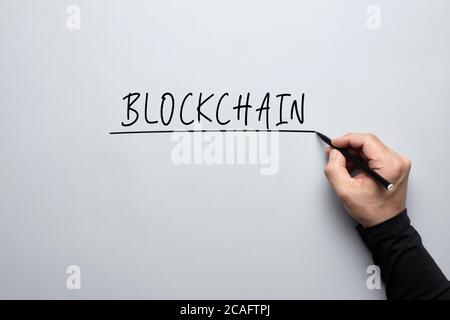 Word writing text Blockchain Technology. Business photo showcasing ...