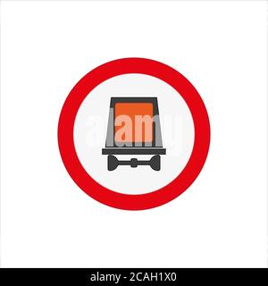 Illustration of traffic signs icons of prohibited entry motor vehicle ...