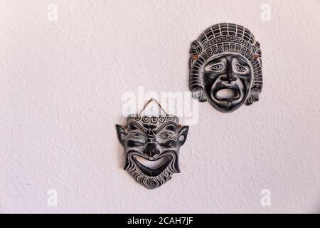 Greek Tragedy Masks Stock Photo - Alamy