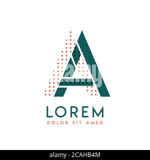 Double AA letter logo design. Reflection effect vector illustration ...