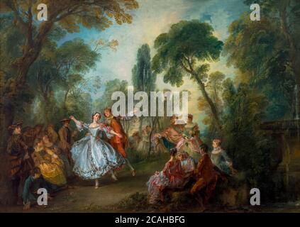 La Camargo Dancing - by Nicolas Lancret, 1730 Stock Photo - Alamy