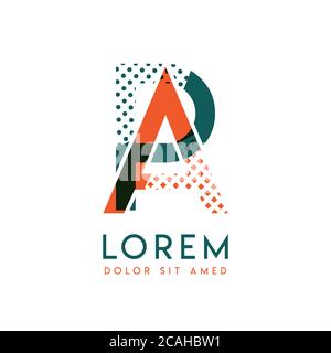 simple Letter or word PA font in triangle image graphic icon logo ...