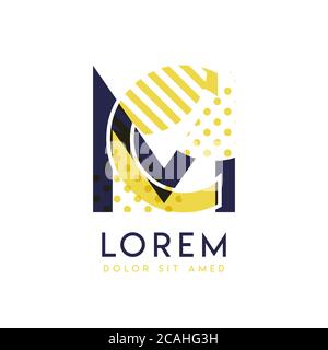 CM C M Dots Letter Logo Design White Magenta Bubble Circles and Swoosh ...