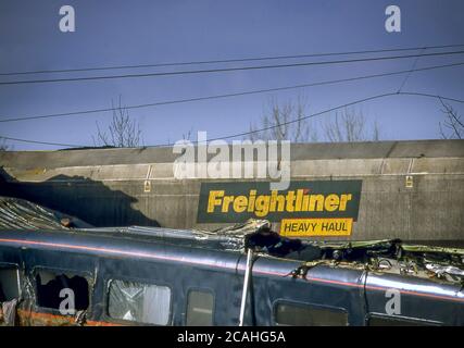 Selby train crash wreckage Stock Photo - Alamy