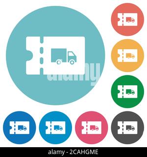 Transport discount coupon round color beveled buttons with smooth ...