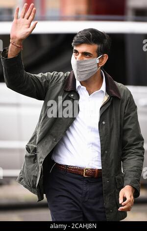 Chancellor Rishi Sunak during a visit to Leeds Station to highlight the ...