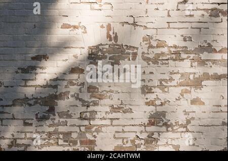 Old bricked-up window with arch. Architectural feature in red brick ...
