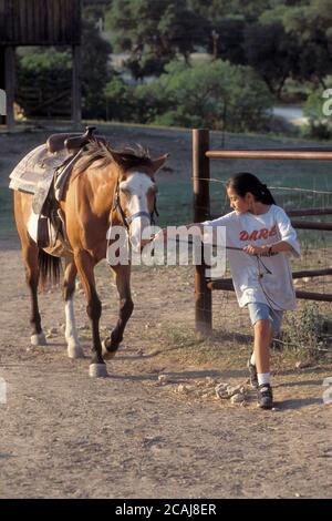 Bandera, Texas USA, 2006: Fifth grade African-American boy leading ...