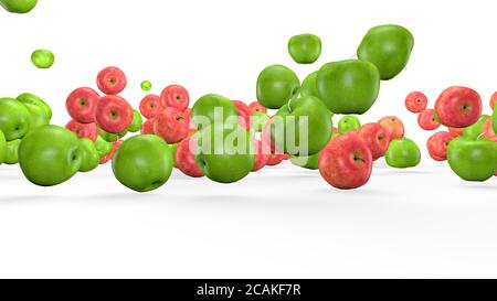 Fruit mix, animated fruit movement, 3D rendering Stock Photo - Alamy