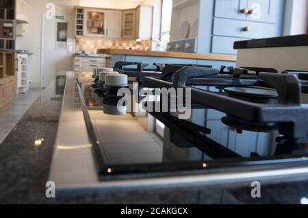 Modern kitchen gas appliance example Stock Photo - Alamy