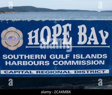 Hope Bay, North Pender Island, BC. Aerial photographs of the Southern ...