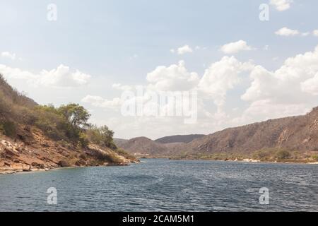 Navigating at Sao Francisco River, one of the most important rivers of ...