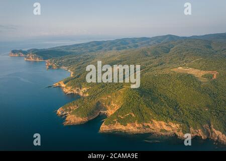 Peninsula formed by Mount Pelion in Magnesia, Greece Stock Photo - Alamy