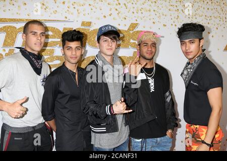 LOS ANGELES - AUG 14: CNCO, Christopher Velez, Richard Camacho, Joel ...