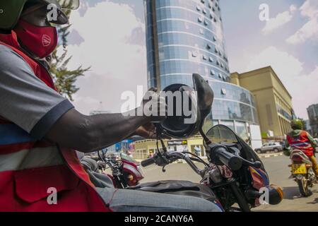 Motorcycle taxis in Kigali, Rwanda Stock Photo - Alamy