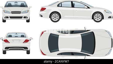 car vehicle top view white background vector illustration Stock Vector ...
