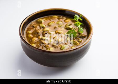 Pavta Bhaji or Lima Beans Curry Recipe also known as Popat Dana sabzi ...
