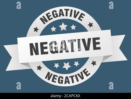 negative round ribbon isolated label. negative sign Stock Vector Image ...