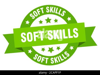 soft skills round ribbon isolated label. soft skills sign Stock Vector ...