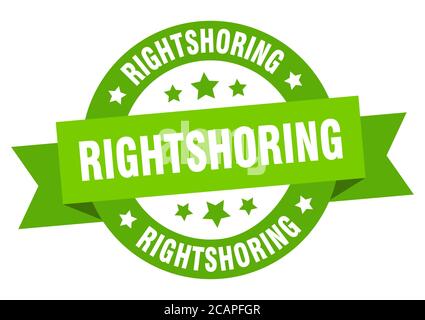 rightshoring round ribbon isolated label. rightshoring sign Stock ...