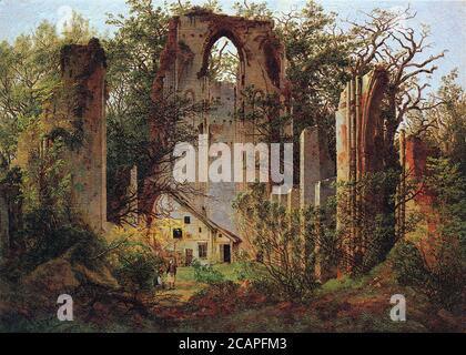 Friedrich Caspar David - Eldena Ruin - German School - 19th and Early ...