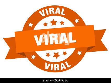 viral round ribbon isolated label. viral sign Stock Vector Image & Art ...