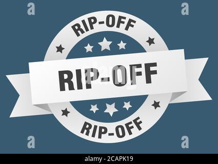 rip-off round ribbon isolated label. rip-off sign Stock Vector Image ...