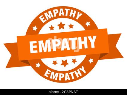 empathy round ribbon isolated label. empathy sign Stock Vector Image ...
