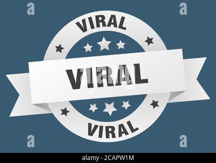 viral round ribbon isolated label. viral sign Stock Vector Image & Art ...