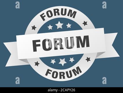 forum round ribbon isolated label. forum sign Stock Vector Image & Art ...