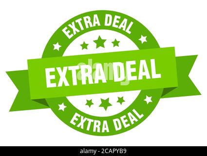 extra deal round ribbon isolated label. extra deal sign Stock Vector ...
