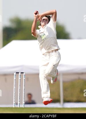 Hampshire's James Fuller in action during day one of The Bob Willis ...