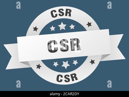 csr round ribbon isolated label. csr sign Stock Vector Image & Art - Alamy