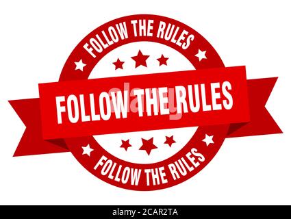 follow the rules sign. follow the rules paper origami speech bubble ...