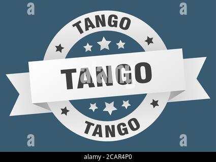 tango round ribbon isolated label. tango sign Stock Vector Image & Art ...