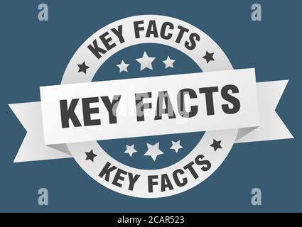 key facts round ribbon isolated label. key facts sign Stock Vector ...