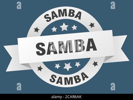 samba round ribbon isolated label. samba sign Stock Vector Image & Art ...