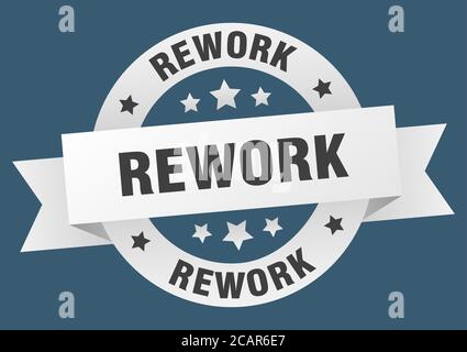 rework round ribbon isolated label. rework sign Stock Vector Image ...