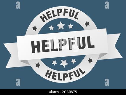 helpful round ribbon isolated label. helpful sign Stock Vector Image ...