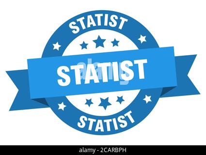 statist round ribbon isolated label. statist sign Stock Vector Image ...
